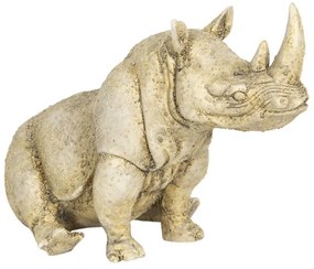 Dekorace nosorožce v antik vzhledu – 32x17x20 cm