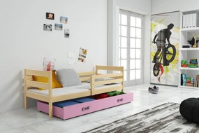 BMS Group Dětská postel s úložným prostorem ERYK borovice Velikost postele: 200x90 cm, Barva šuplíku: Modrá