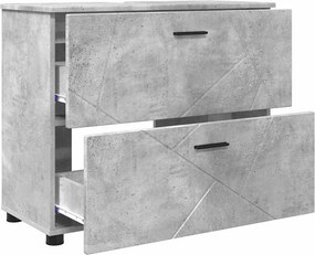 Sada koupelnového nábytku 3 ks Betonově šedá 76,5 x 35 x 64 cm 3393036