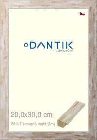 DANTIK rámeček 20x30 | PAINT červená malá (Sklo Čiré)