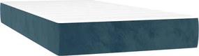 Box spring postel s matrací tmavě modrá 90x190 cm samet 3141459