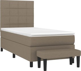 Box spring postel s matrací taupe 90x190 cm textil 3136561