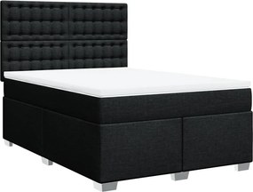 Box spring postel s matrací černá 140 x 190 cm textil 3292799