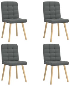 Jídelní židle 4 ks tmavě šedé textil 3315192
