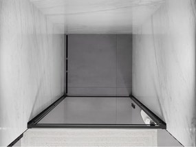 Mexen Exo sprchové dveře výklopné 80 cm, transparentní, černé - 817-080-000-70-00