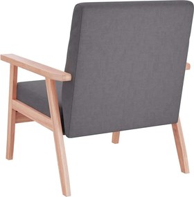 Křeslo tmavě šedé textil 244651