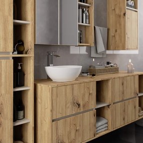 Skříňka pod umyvadlo VAMI Š90 2SZ dub artisan / kašmír