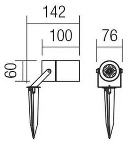 Redo 90183 - Venkovní lampa PIT 1xGU10/35W/230V IP65