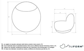 Béžové křeslo Ovo – Miuform