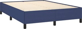 Box spring postel s matrací modrá 140x200 cm textil 3127811