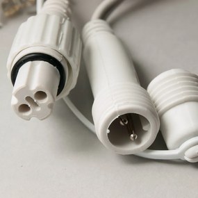 Easy Fix LED světelný řetěz, 100 m, venkovní, červený, 2000 diod, bílý kabel, IP44, cívka