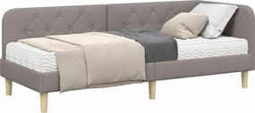 Rohový rám postele Taupe 80 x 200 cm textil 3394106