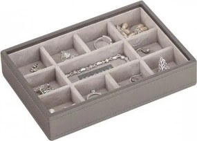 Krabička na šperky Stackers s 11 přihrádkami mini šedo-béžová