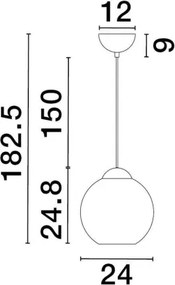 Závěsné svítidlo NOVA LUCE MIDORI E27 9009242 bez žárovky