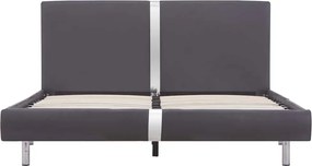 Rám postele šedý umělá kůže 140 x 200 cm 280838