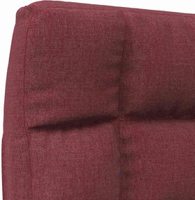 Skládací lenoška na podlahu vínová textil 336592