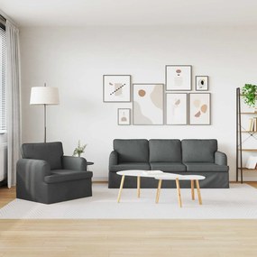 Set pohovek 2 ks Tmavě šedá textil 3407605