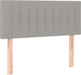 Box spring postel s matrací světle šedý 100 x 200 cm textil 3140753