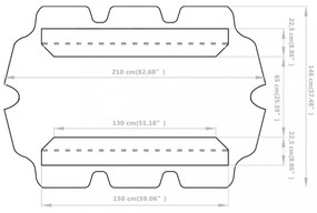 Stříška na zahradní houpačku 150/130x70/105 cm Dekorhome