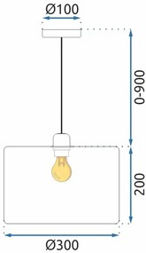 Toolight, kovové závěsné svítidlo 1xE27 APP1015-1CP, chromová, OSW-04542