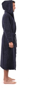 Bavlněný župan Athena s kapucí tmavě modrá 31 16 5952 unisex - S