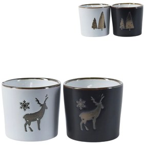 Vánoční svíčka v keramickém obalu SNOWLIGHT 6 cm - více variant