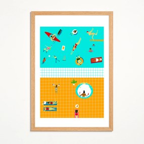 Vendula Frydrychová | Swimming Pool 2 Rám: Černý, Velikost: 60 x 40 cm