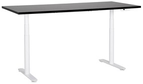 Elektricky nastavitelný psací stůl 180 x 80 cm černý/bílý DESTINAS Beliani
