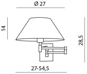 Designové nástěnné svítidlo Trapezio