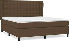 Box spring postel s matrací tmavě hnědá 180x200 cm textil 3128304