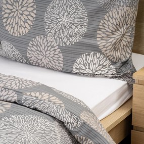 4Home Bavlněné povlečení Grey Petals, 160 x 200 cm, 70 x 80 cm