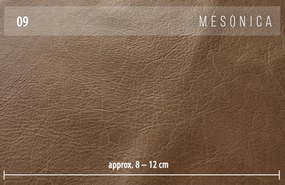 Vintage hnědá kožená rohová pohovka MESONICA Puzo, pravá, 240 cm