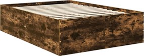 Rám postele s čelo Kouřový dub 150 x 200 cm Kompozitní dřevo 3408568