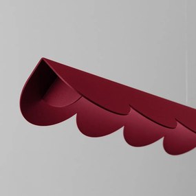 Vínové hliníkové LED závěsné svítidlo BISCUIT – Thoro