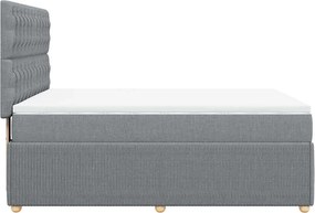 Box spring postel s matrací světle šedá 140 x 200 cm textil 3294386