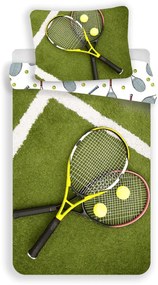 Bavlněné povlečení TENIS zelené Rozměr povlečení: 70 x 90 cm | 140 x 200 cm
