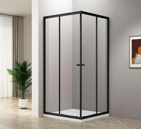 Aqualine Agga - Sprchový kout 80x80 cm, čiré sklo/matná černá BLF808