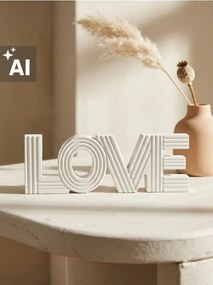 Sinsay - Stojací dekorace ve tvaru nápisu LOVE - bílá