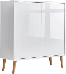 XXXLutz KOMODA, bílá, vysoce lesklá bílá, 79/86/33 cm MID.YOU - Komody na nožičkách - 001067000601