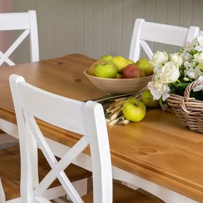 ARTEN Rustikální jídelní židle POPRAD SIL26 - borovice (bílý vosk)