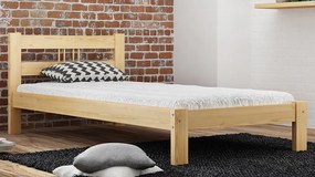 ImportWorld Dřevěná postel Jarda 90x200 + rošt ZDARMA (Barva dřeva: Borovice)