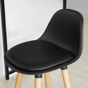 Sobuy SoBuy FST70-SCH Barová židle s opěrkou nohou Barová stolička Pultová stolička Černá Výška sedáku: 70cm