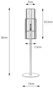 Markslöjd 108559 - Stolní lampa TUBO 1xE14/40W/230V 50 cm černá