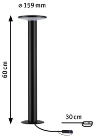 Paulmann 94723 Plug&Shine Plate, venkovní sloupkové svítidlo 7W LED 2200K, antracit, výška 60cm, IP44