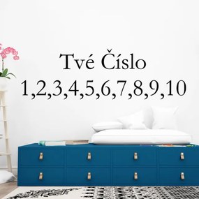 Samolepka s vlastním číslem (Garamond)