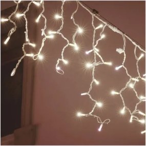 Propojovací vánoční řetěz bez zdroje EMOS Connecting D2CC04 50LED krápníky 3m studená bílá částečně blikající