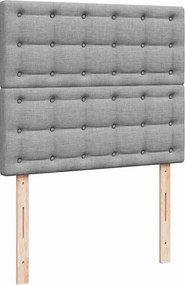 Box spring postel s matrací světle šedá 120 x 200 cm textil 3292037