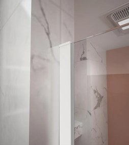 Erga Paris, sprchová zástěna Walk-In 90x200 cm, 8mm čiré sklo, bílý matný profil, ERG-V02-PARIS-090x200-CL-WH