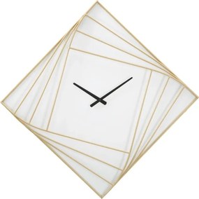 Nástěnné hodiny Line 85 cm zlaté/bílé
