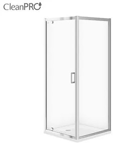 CERSANIT sada B153: sprchový kout ARTECO 90x90x190 cm, průhledný, chrom + slim vanička TAKO, S601-116
